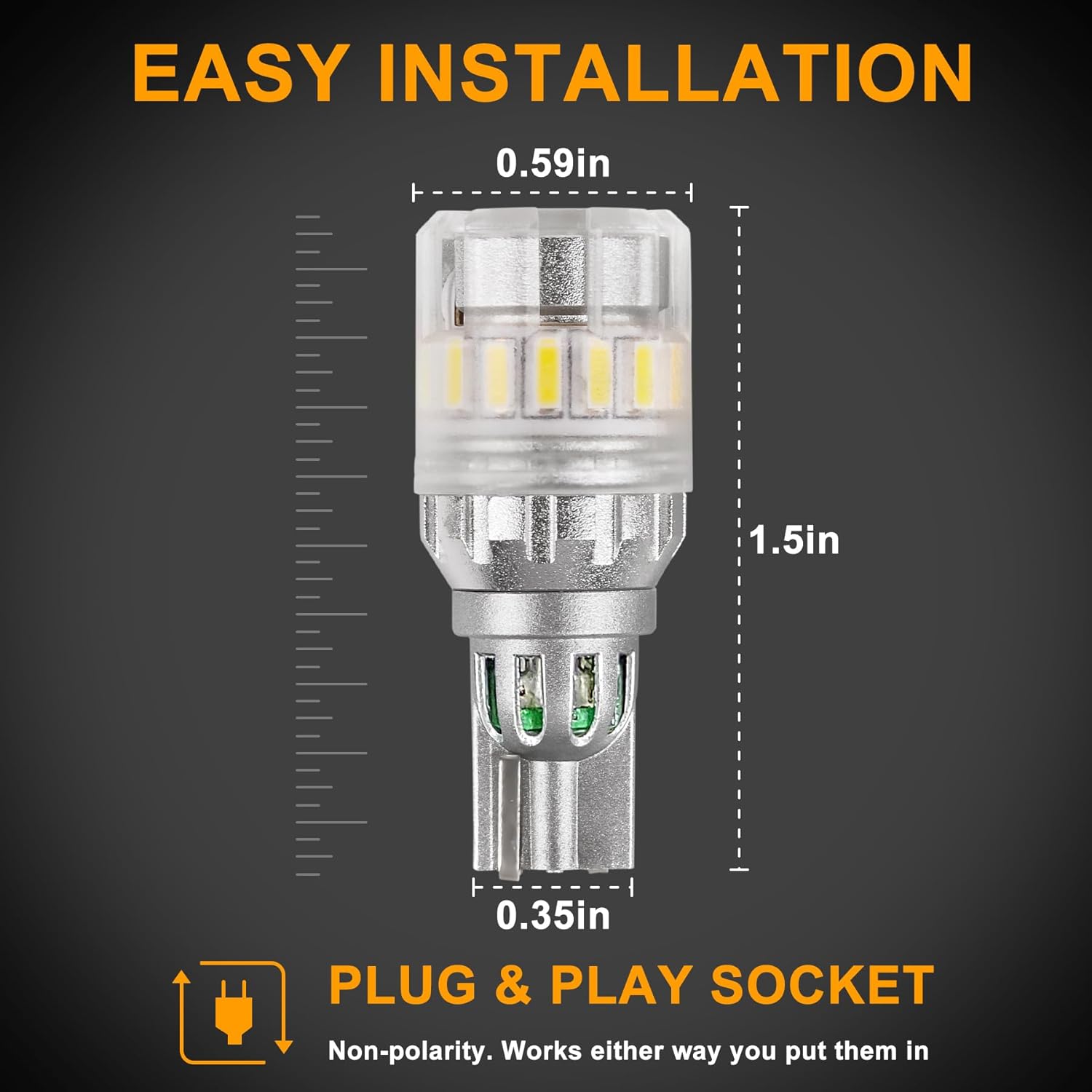 921 922 LED Bulb Reverse Lights, Tail Light Bulbs for Car Truck, 300% ...