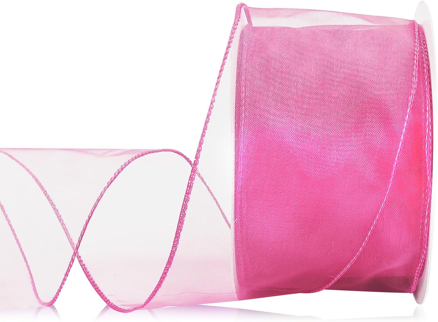 Amazon.com: Peach Pink Sheer Ribbon for Wreath Bow, 2.5" x 25 Yards ...