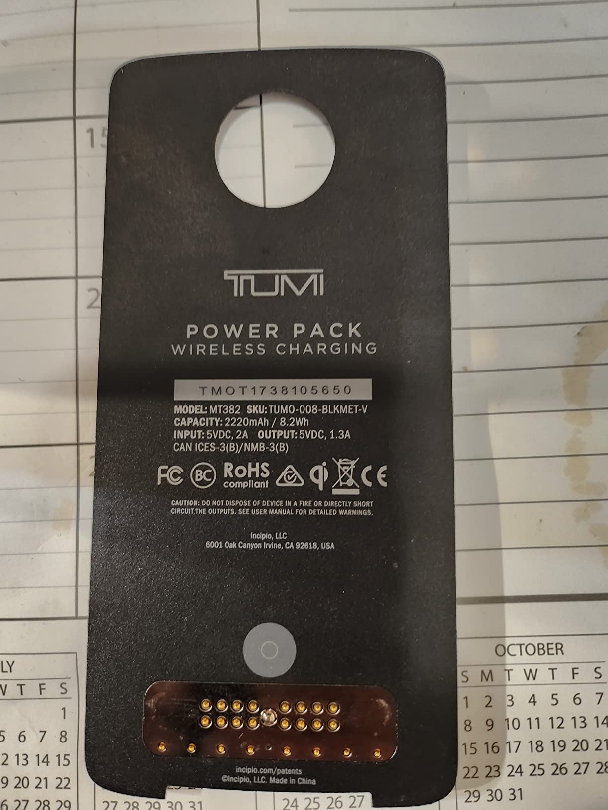 Amazon.com: TUMI Wireless Charging Power Pack Moto Mod : Cell Phones ...