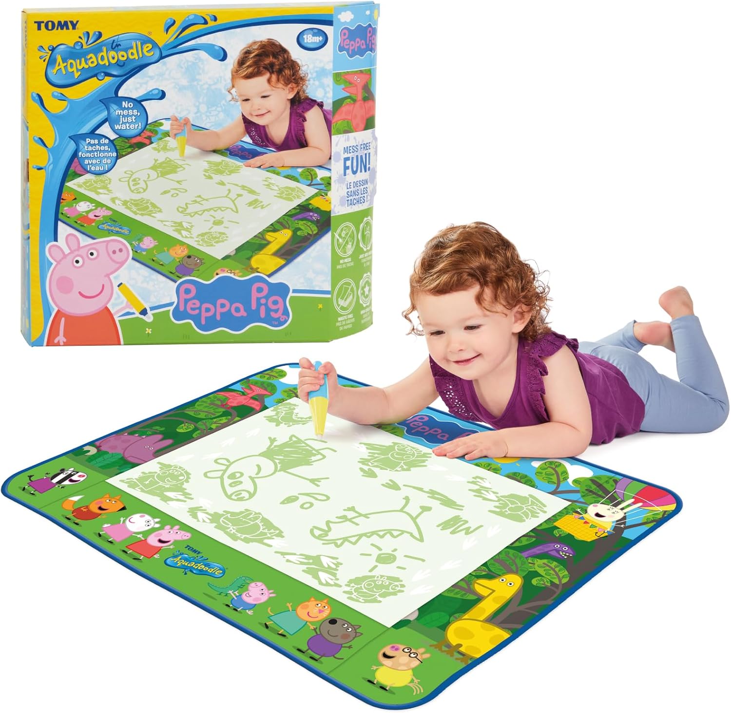 Aquadoodle Peppa Pig and Dinosaurs Water Doodle Mat - Aqua Doodle Pen ...