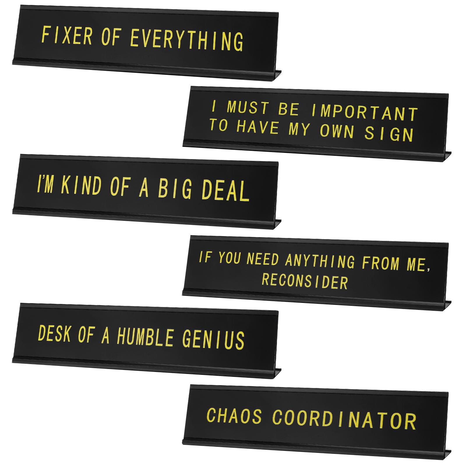 Amazon.com: Menkxi 6 Pcs Funny Desk Sign Plaques for Office Decor ...