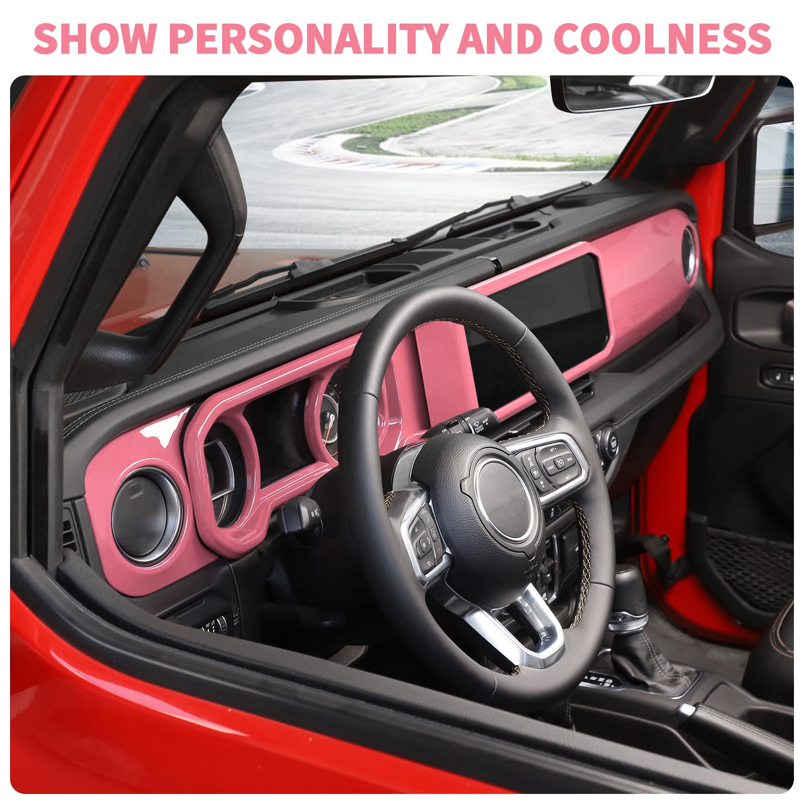 Key Fob Cover RT-TCZ For Wrangler JL Interior Trim Kit Pink, Dash ...