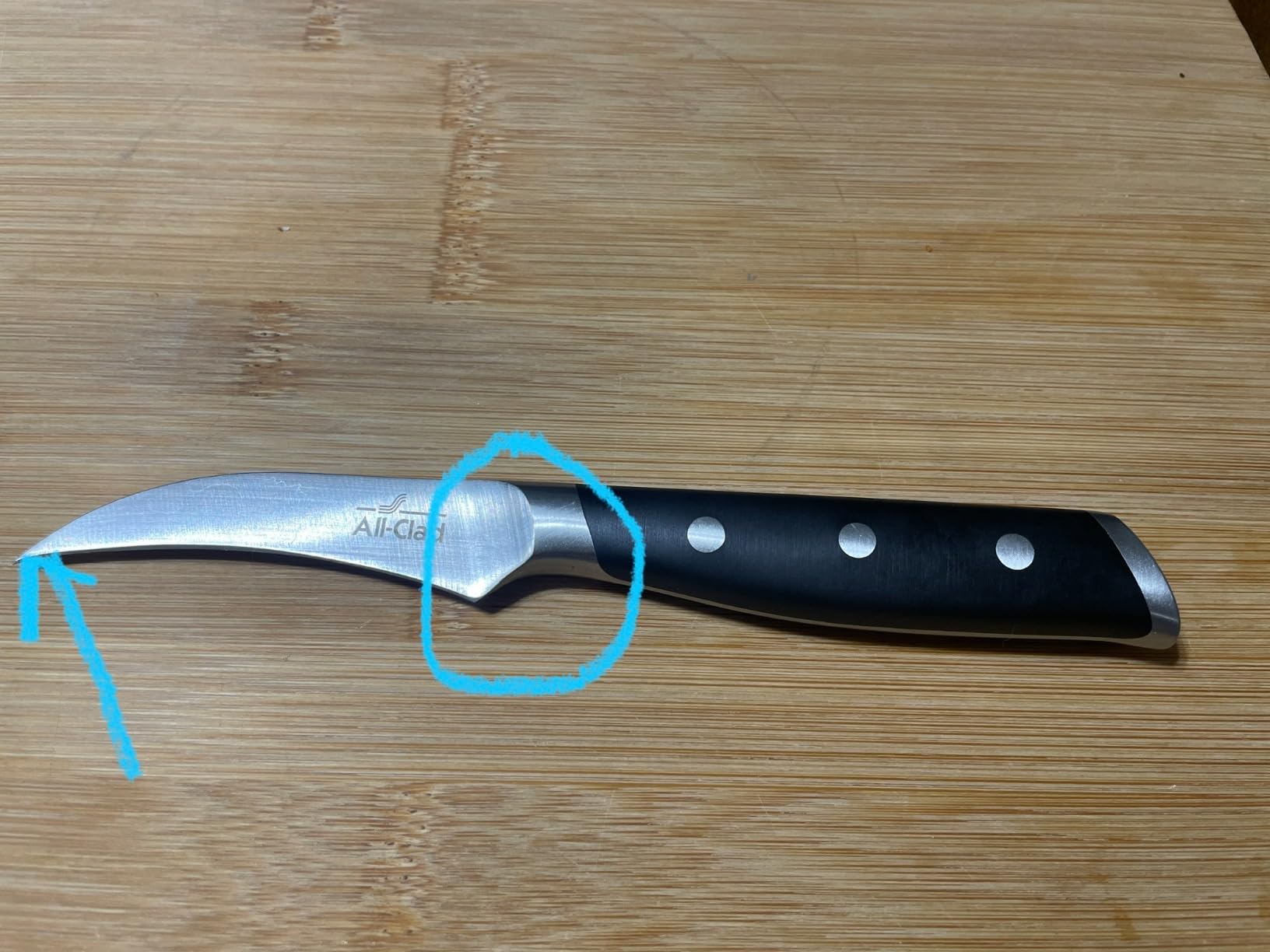 Amazon.com: All-Clad Forged German Stainless Steel Curved Paring Knife ...