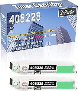 Amazon.com: Credibility Store 2-Pack Compatible High Capacity 408228 Waste Toner Container Box ...