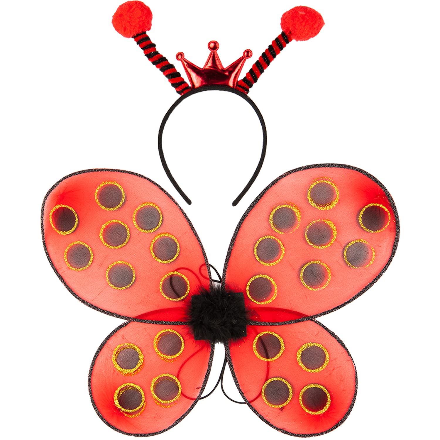 Amazon.com: Funcredible Ladybug Wings and Ladybug Headband - Lady Bug ...