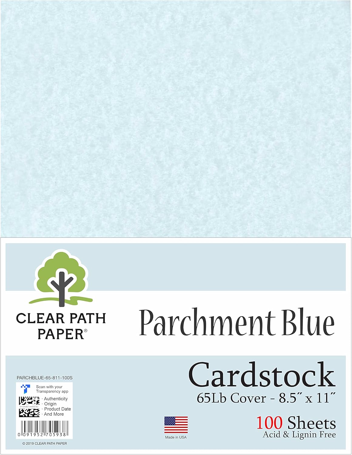 Cartulina azul pergamino, 8.5 x 11 pulgadas, cubierta de 65 libras, 100 ...