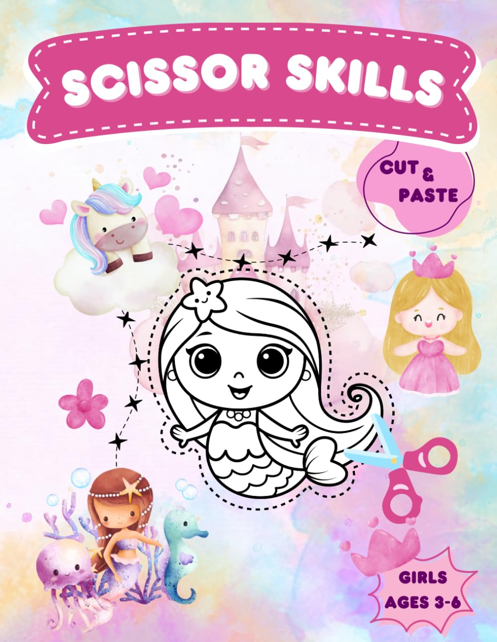 Scissor Skills for Toddlers 2-4 Years, Cut and Paste Activity Book ...