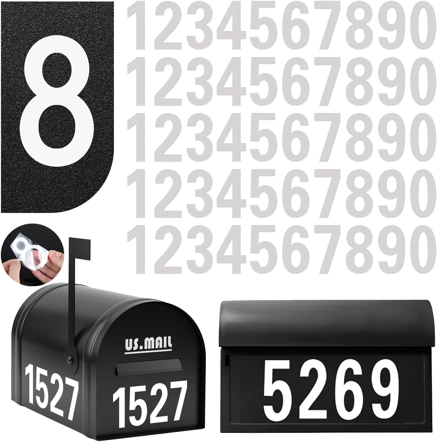 Amazon.com: Reflective Mailbox Numbers for Outside - 30 Pcs Waterproof ...