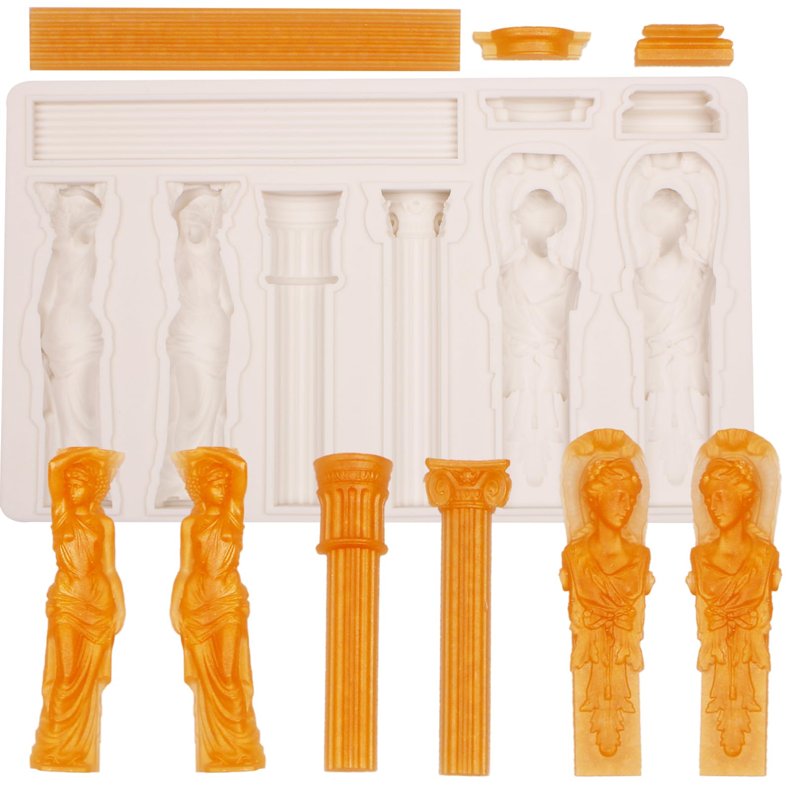 Amazon.com: Roman Column Silicone Molds, Greek Goddess Sculpture Clay ...