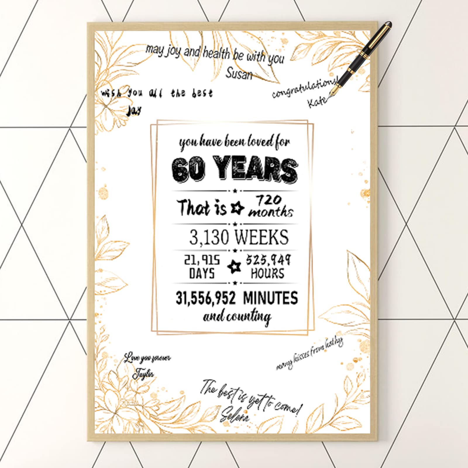 60th Birthday Invitation Borders