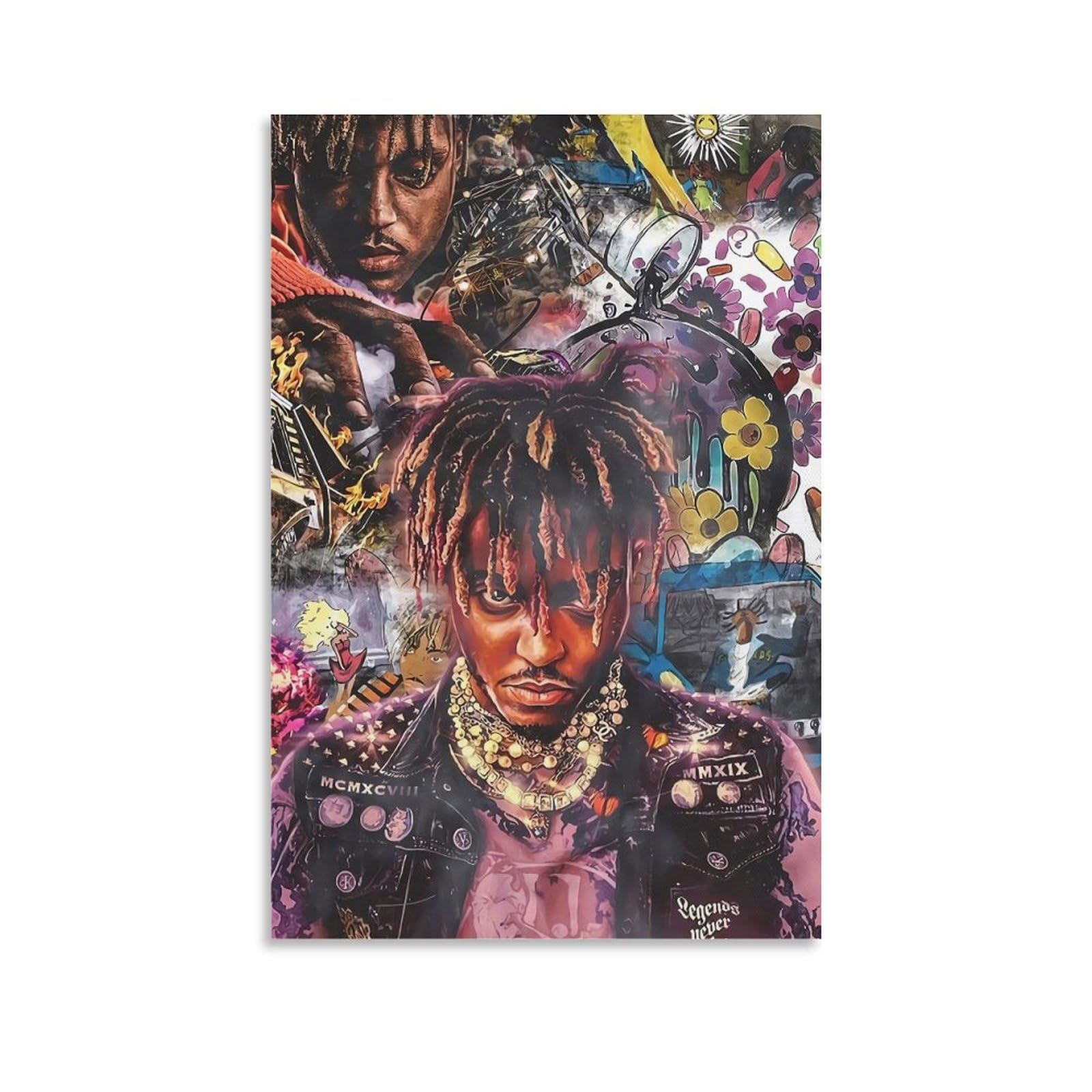 Amazon.com: OIFPESUN Juice Wrld 999 Poster (4) Canvas Poster Bedroom ...