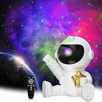 Toiyuen Astronaut Galaxy Projector Night Light Kids, 360° Adjustable ...