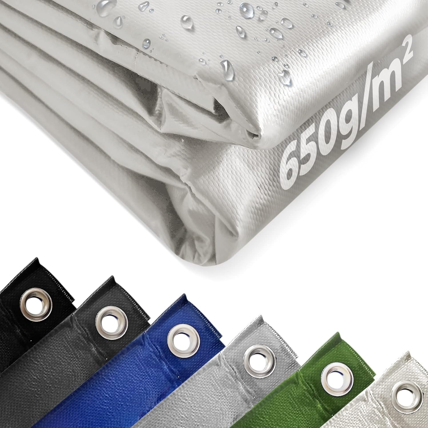 Jago® Abdeckplane - 650 g/m², 2x3/3x5/3x6/4x3/4x5/4x6/4x7/4x8/5x6/5x7 ...