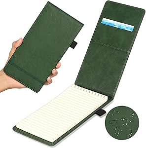 Amazon.com : Reporters Notebook Cover 4.5*8.8Inch PU Material Flip ...