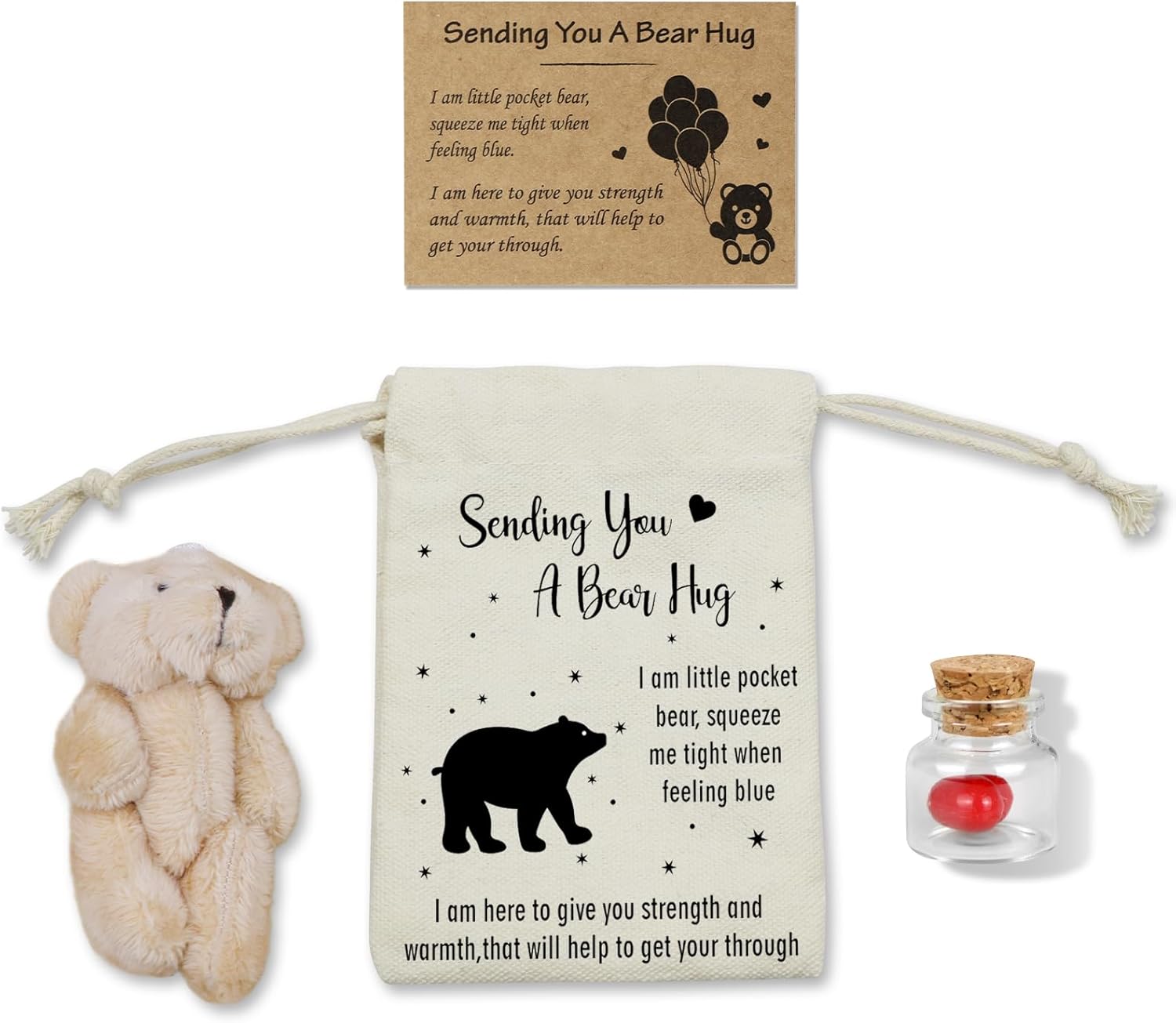 Amazon.com: wavvter A Little Pocket Bear Hug,Sending You a Bear Hug ...