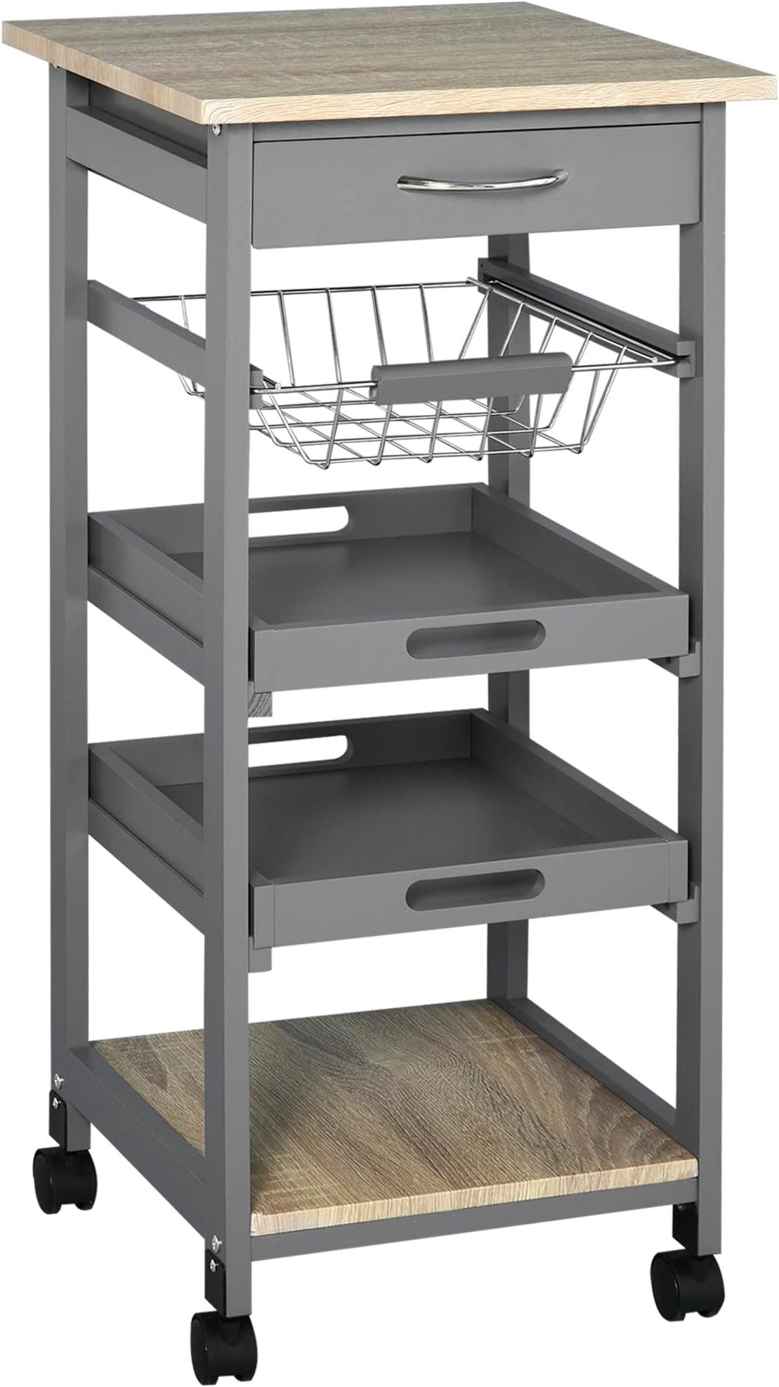 Amazon.com: Giantex Kitchen Island Cart, Rolling Kitchen Storage Cart ...