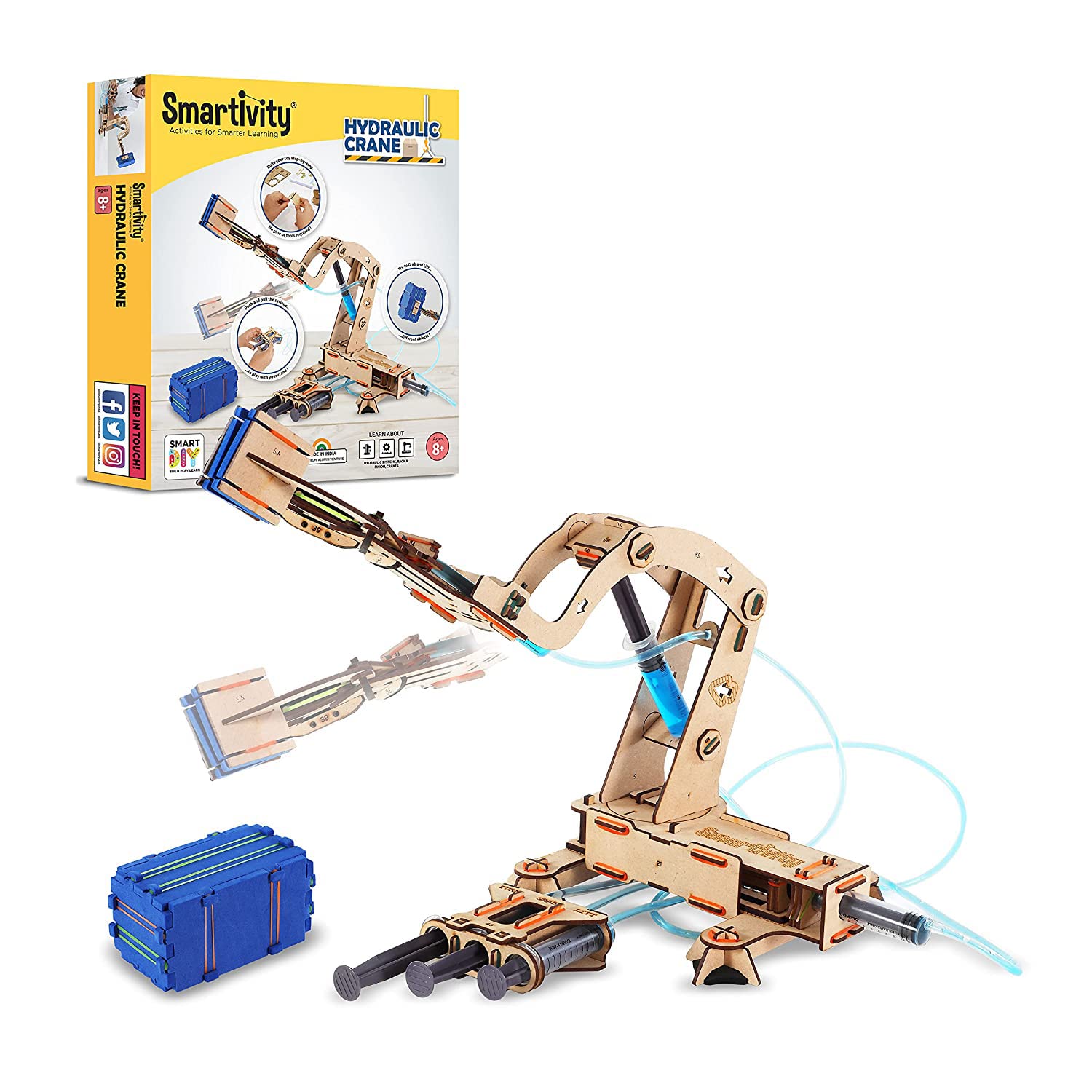 Buy Smartivity Hydraulic Crane, STEM DIY Fun Toy, Educational ...