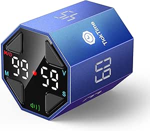 Amazon｜【TickTime MAX・時間管理を完全カスタマイズ！】グラデーション 正八角柱 ポモドーロタイマー DIY Time キッチンタイマー キューブタイマー 3段音量調整/静音 ...