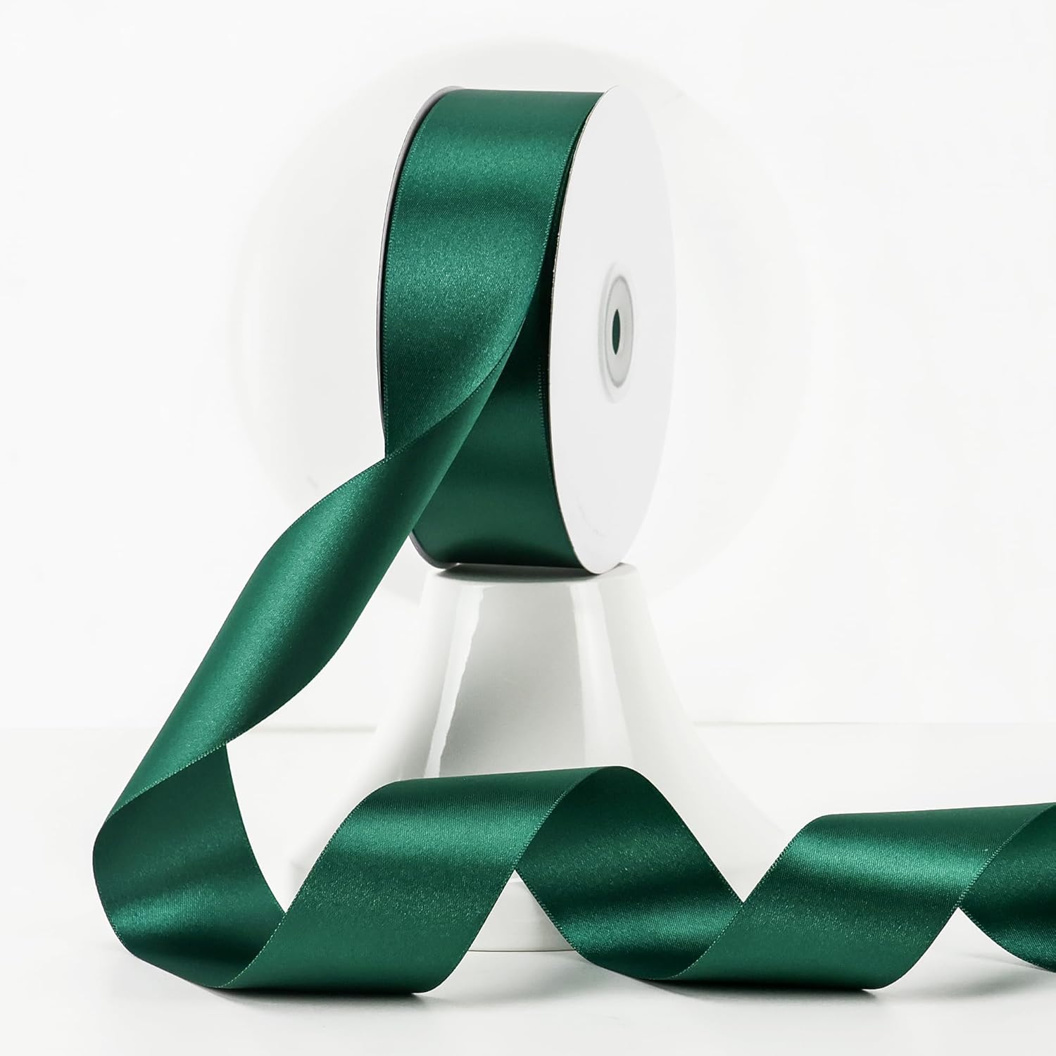 Amazon.com: MEEDEE Dark Green Satin Ribbon - 1-1/2 inch Double Faced ...