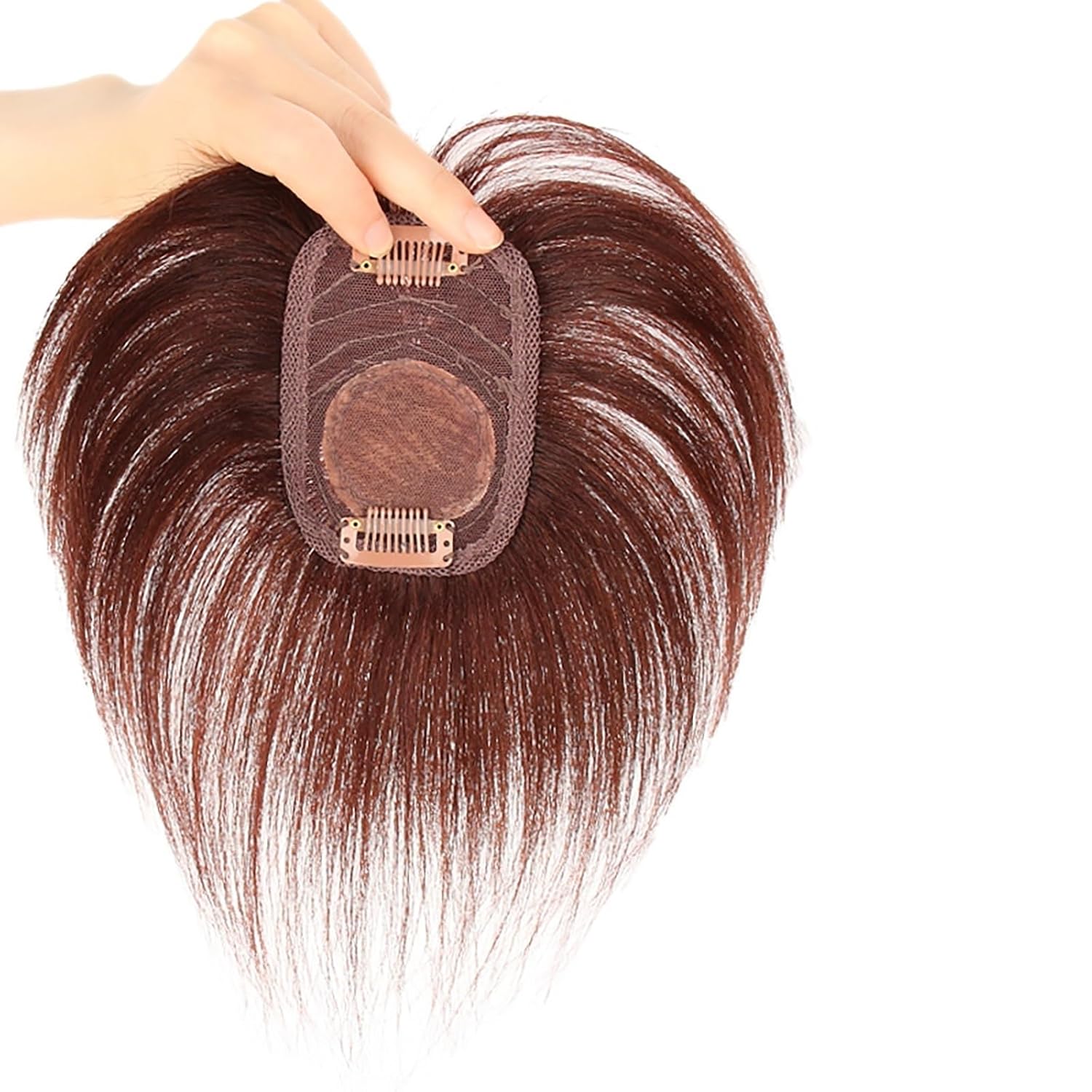 Amazon.com : MEECHI Brown Hair Toppers For Women 100% Real Human Hair ...