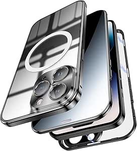 Amazon.com: Jonwelsy Anti Peeping Case for iPhone 14 Pro, Double-Sided 360 Degree Protection ...