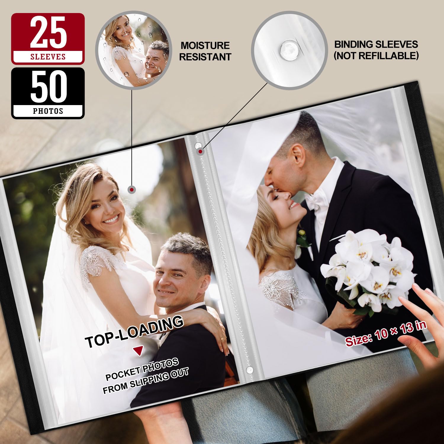 Snapklik.com : Lanpn Photo Album Scrapbook 10x13, Linen Hard Cover ...