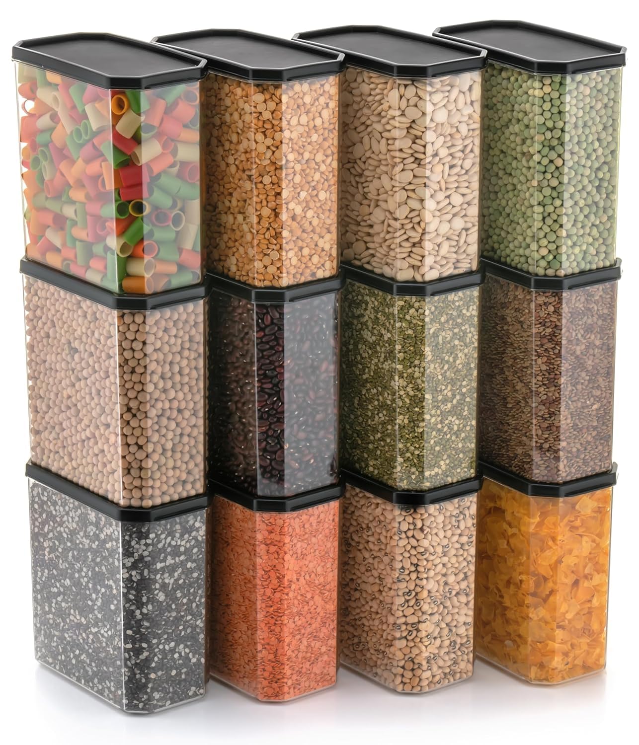 Buy Multipurpose Transparent Plastic Storage Container Set in Octagon ...