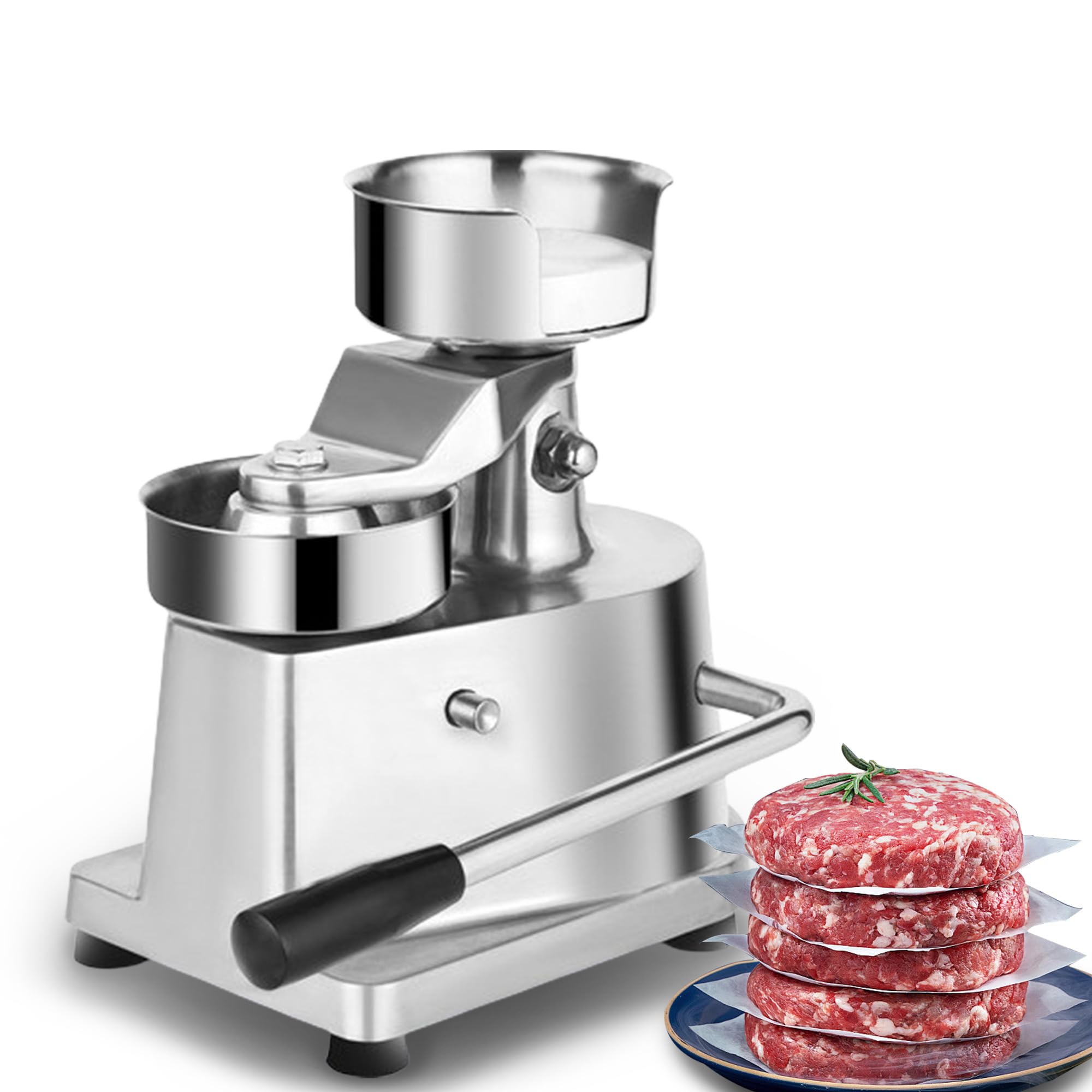 Amazon.com: Wixkix Commercial Hamburger Patty Maker 3.9In/100mm, Sliver ...