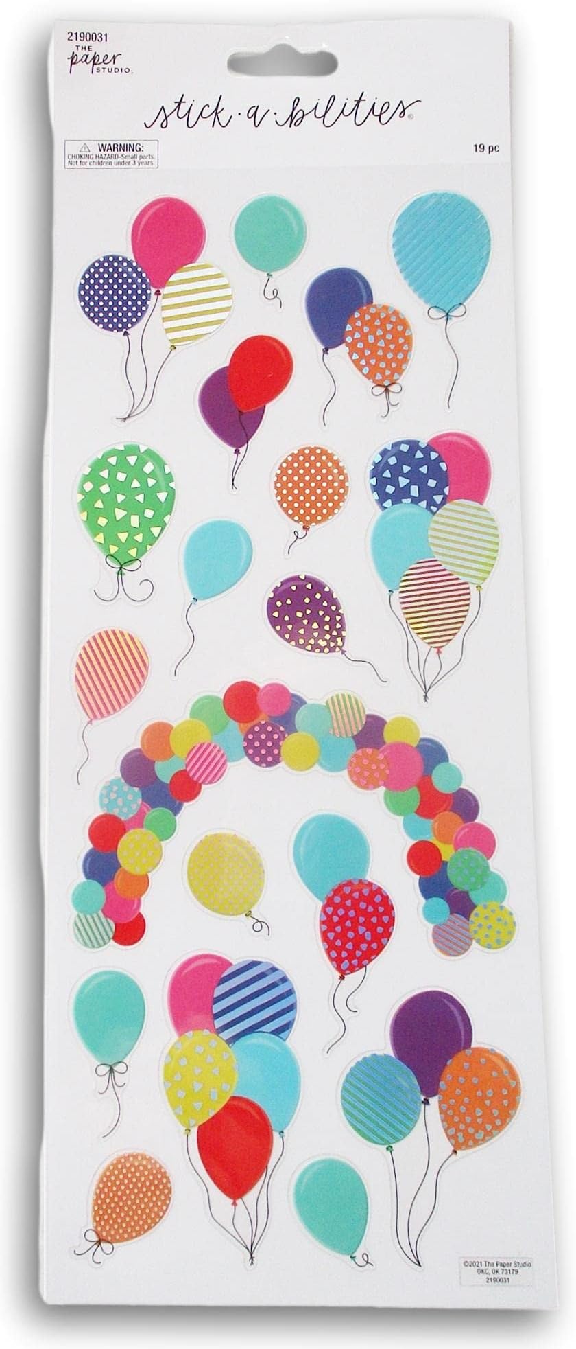Amazon.com: Party Balloons Foil Stickers for Journaling, Scrapbooking ...