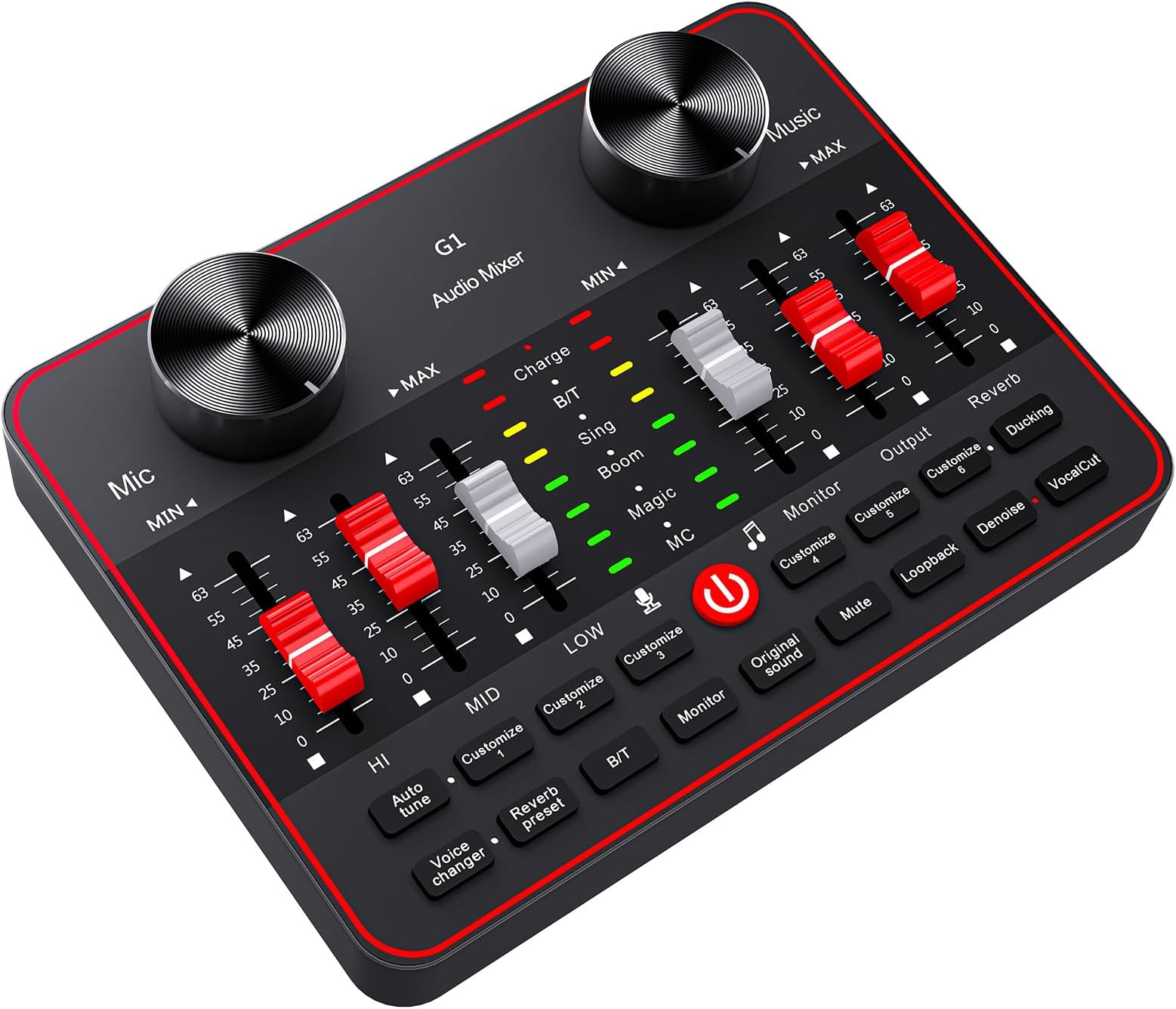 Amazon.com: Gaming Audio Mixer Sound Board - Professional RGB PC ...