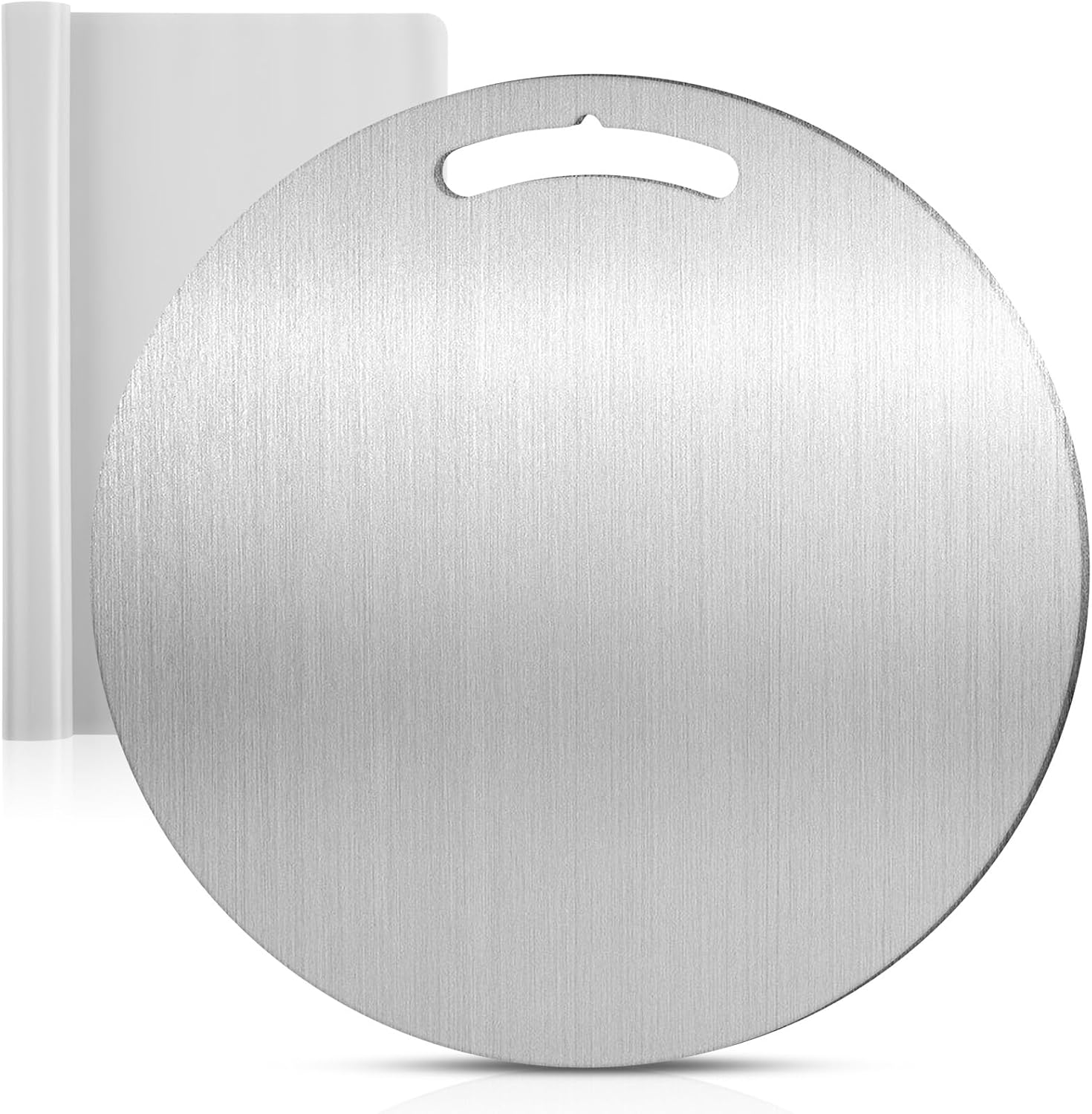 Amazon.com: Patelai 11.8”x11.8” Stainless Steel Round Cutting Boards ...