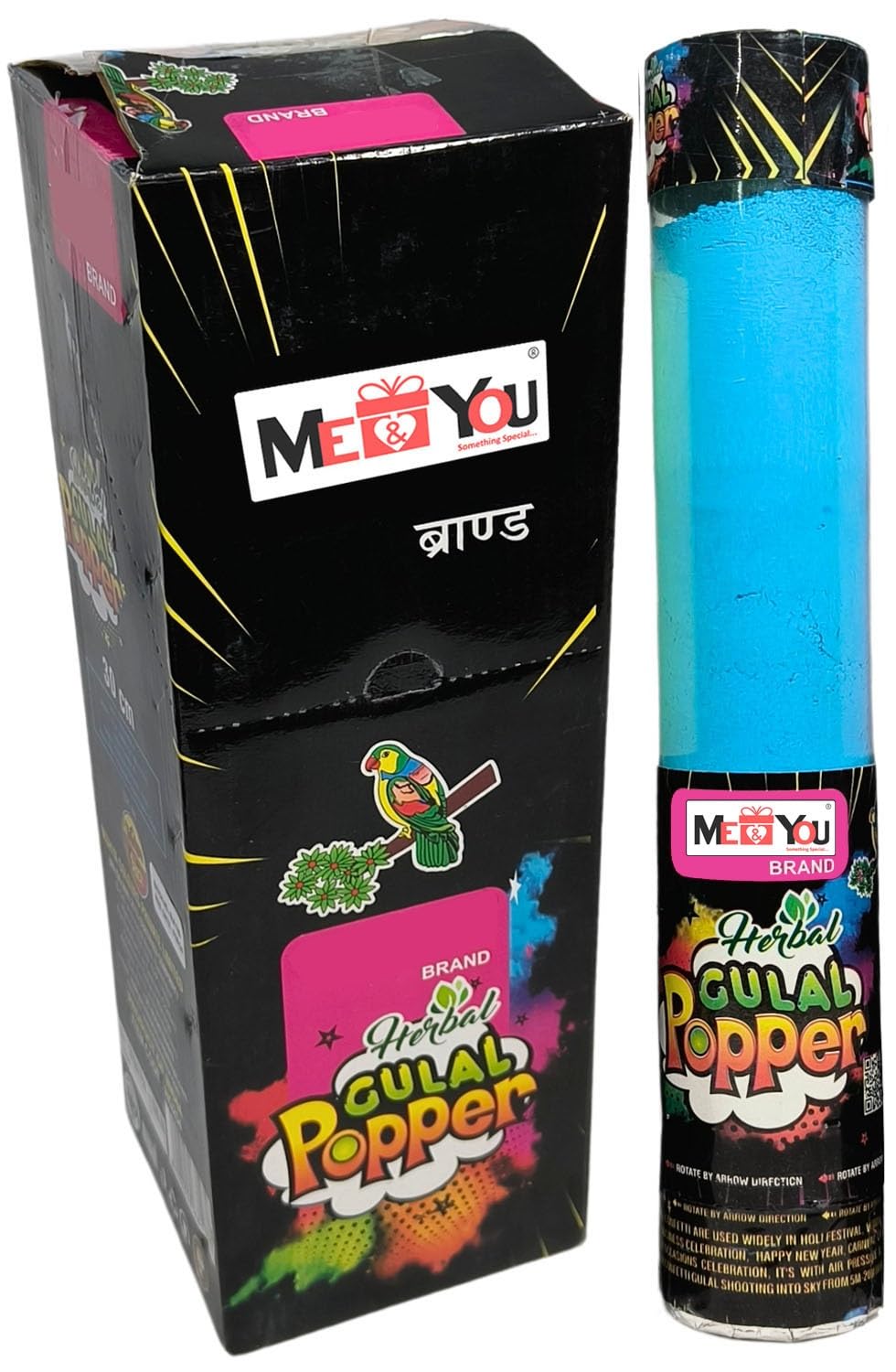 Buy ME & YOU Herbal Gulal Poppers | Natural Holi Color Powder Gulal ...