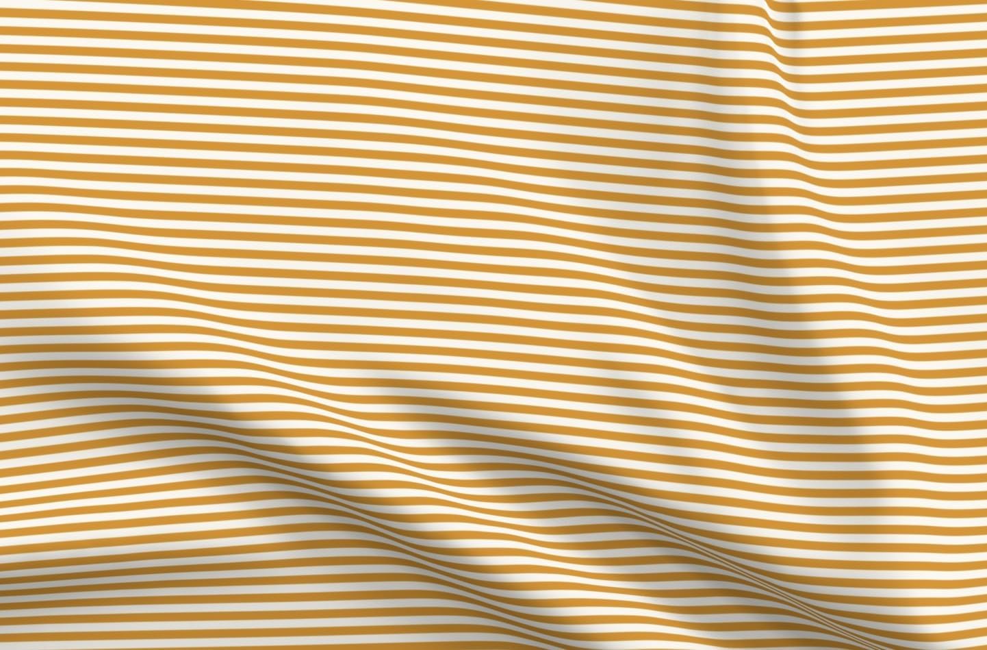 Amazon.com: Spoonflower Fabric - Sunflower Stripe Mustard Yellow ...
