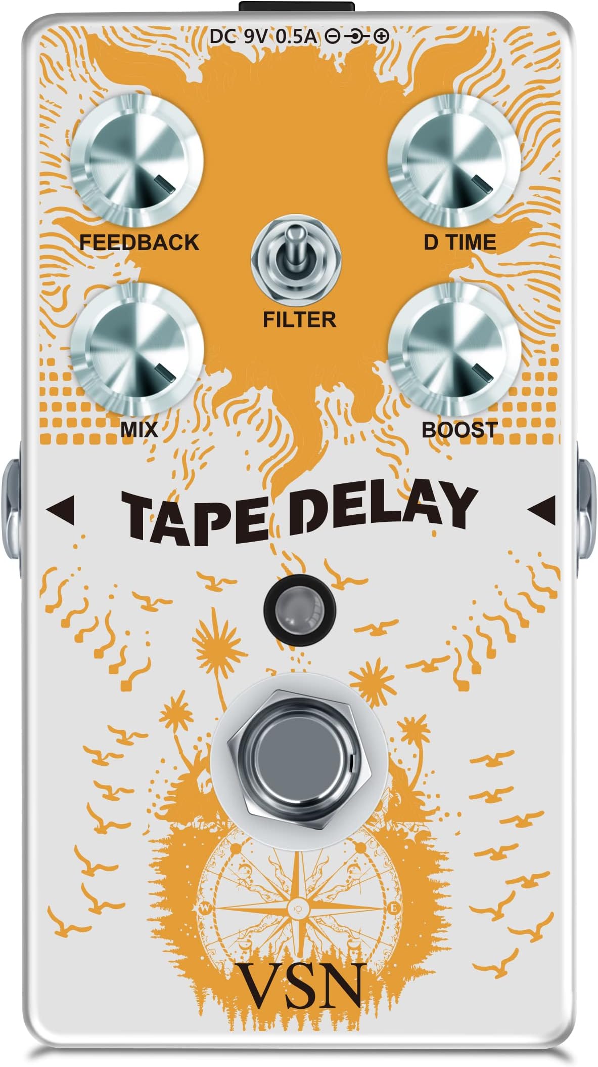 Amazon.com: Caline CP-41 Ghost Rain Echo Delay Guitar Effect Pedal True ...