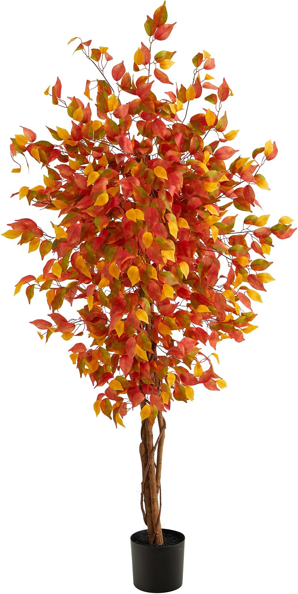 Amazon.com: Nearly Natural 6ft. Autumn Oak Artificial Fall Tree : Home ...