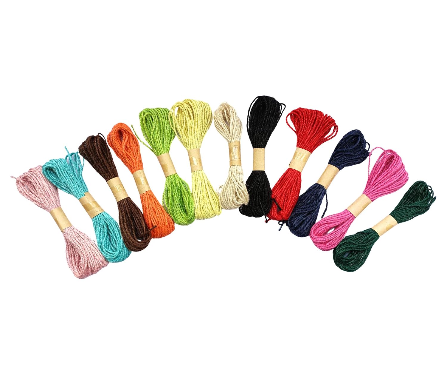 Samvardhan Pack of 12 10M Each Colored Jute Twine Thread Rope for Art ...