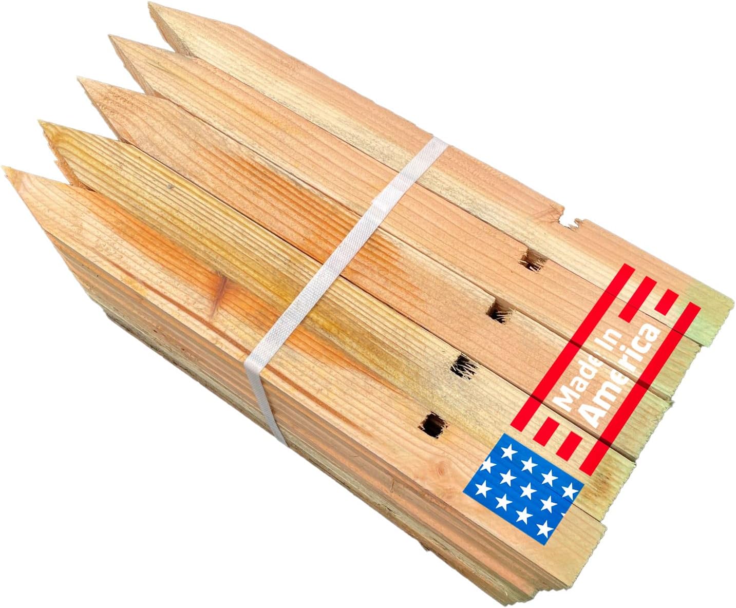 Amazon.com : Sandbaggy 24" Erosion Control Wood Stakes with Notch - 100 ...