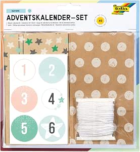 folia 9396 Advent Calendar Set Nature, with 24 Food-Safe Paper Bags 10 ...