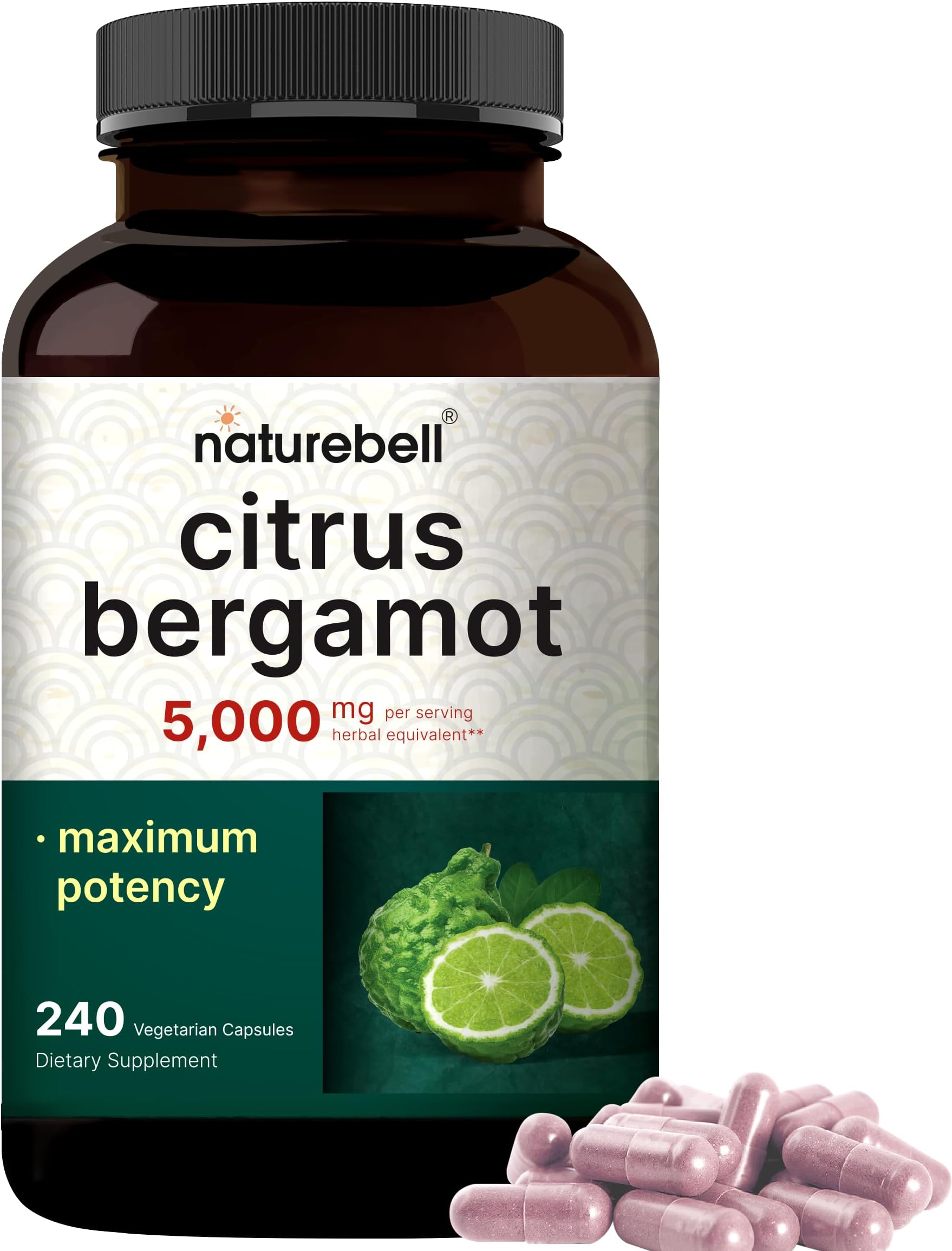 Amazon.com: Nutricost Citrus Bergamot Capsules 1,200mg, 120 Capsules ...