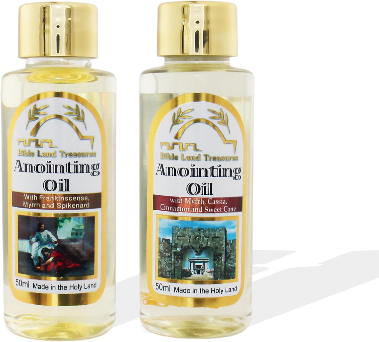 Amazon.com: Bible Land Treasures Anointing Oil 2-Pack Bottles Set ...