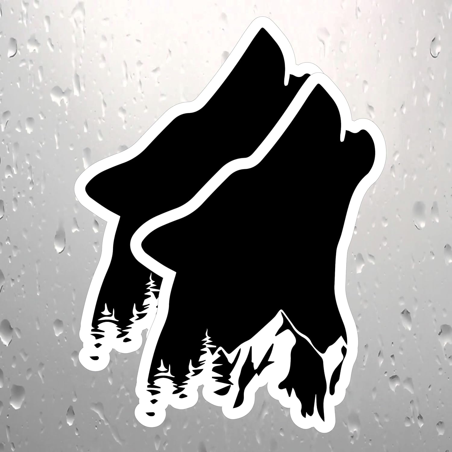 Amazon.com - Howling Lone Wolf Scenic Decal - Sticker Bomb Vinyl Decal ...