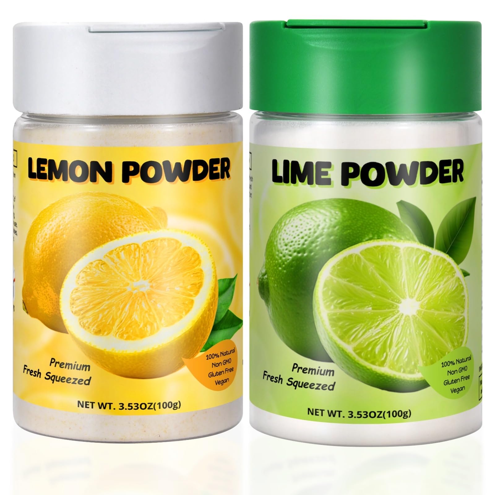 Amazon.com: 2 Pack Lemon Powder & Lime Powder Set - 7.05oz Freshly ...