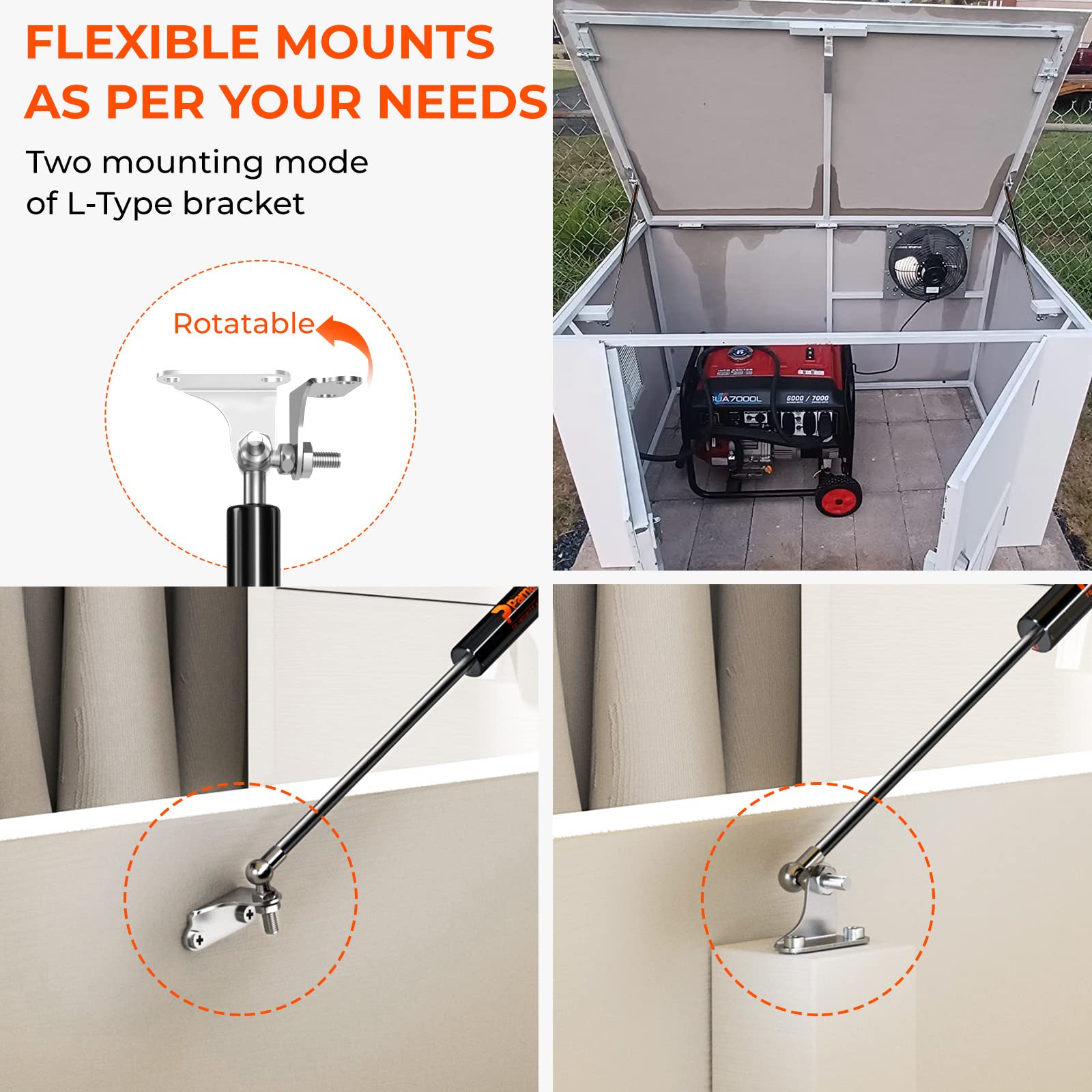 Snapklik.com : PAMAGOO 28 Inch Gas Struts 100 Lbs For Heavy Lids RV Bed ...