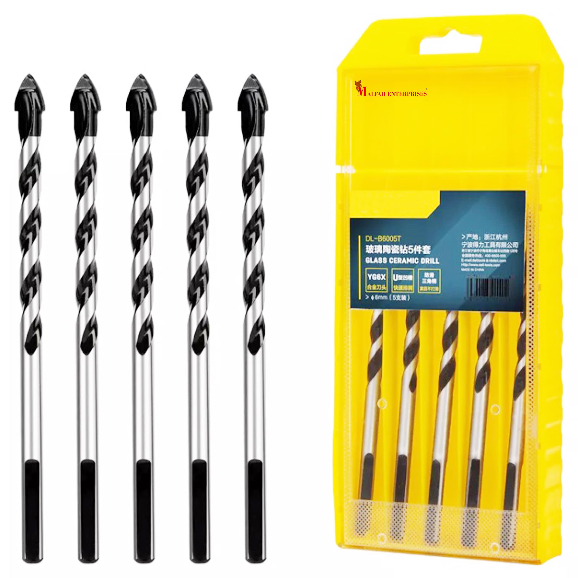 Malfah Glass Drill Bit Ceramic Tile Tungsten Carbide Wall Triangle Core ...