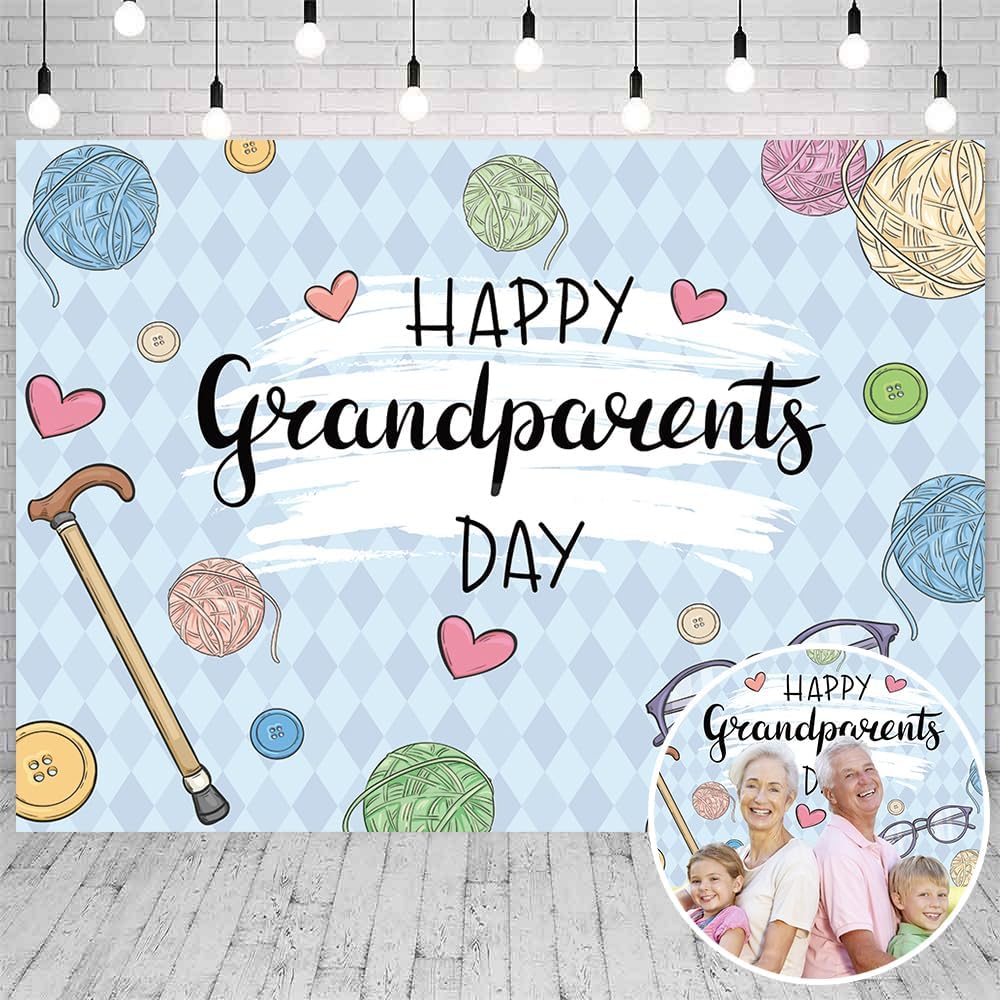 Amazon.com : Generic Happy Grandparents Day Photography Backdrop ...