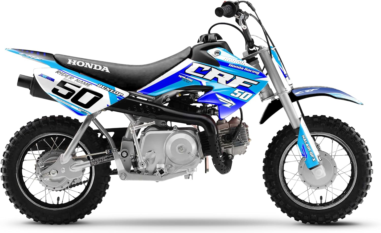 Graphics Kit for Honda CRF 50 (2004-2012) Evolution Series Blue 09 Mil ...