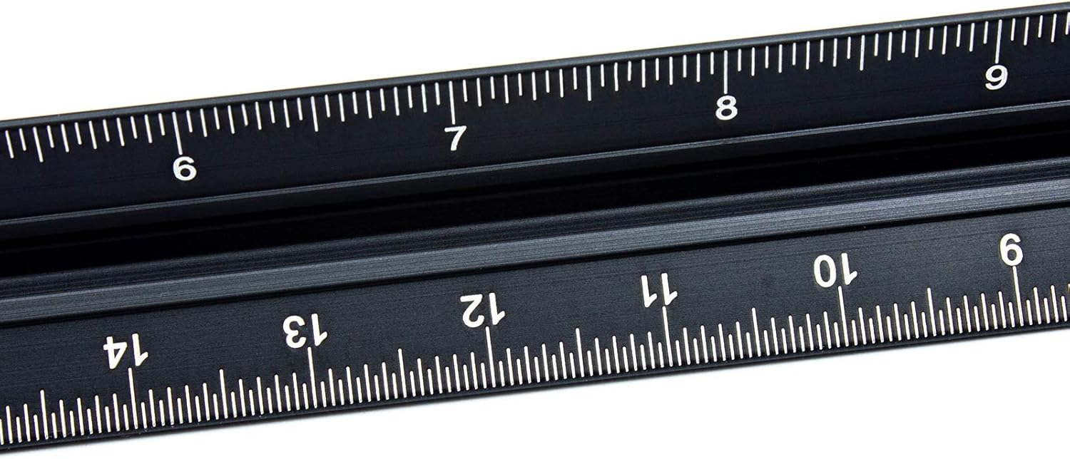 Metal Scale Ruler, Triangular Scale Ruler Architect Metal Ruler for ...