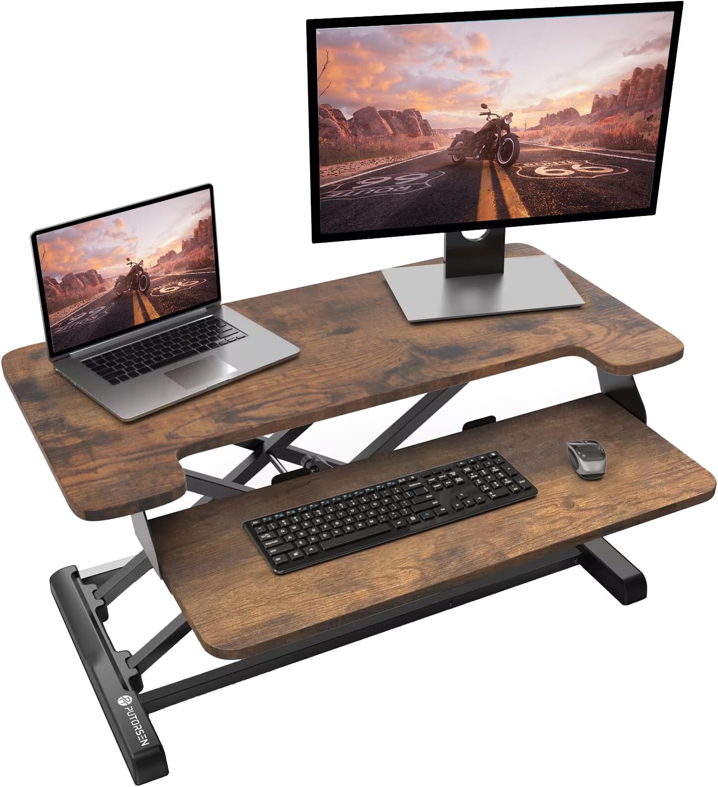 VIVO DESK-V000V Convertisseur de bureau debout réglable en hauteur 91 ...