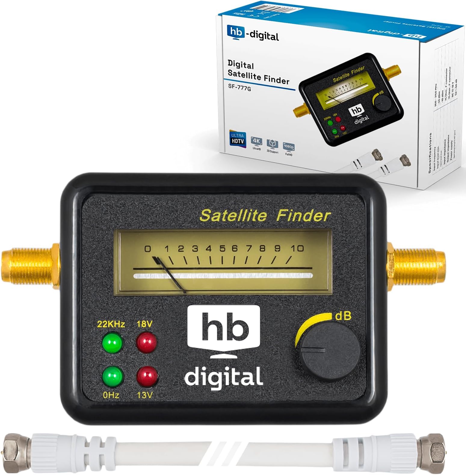 Hb-Digital, strumento per indirizzare la parabola satellitare : Amazon ...