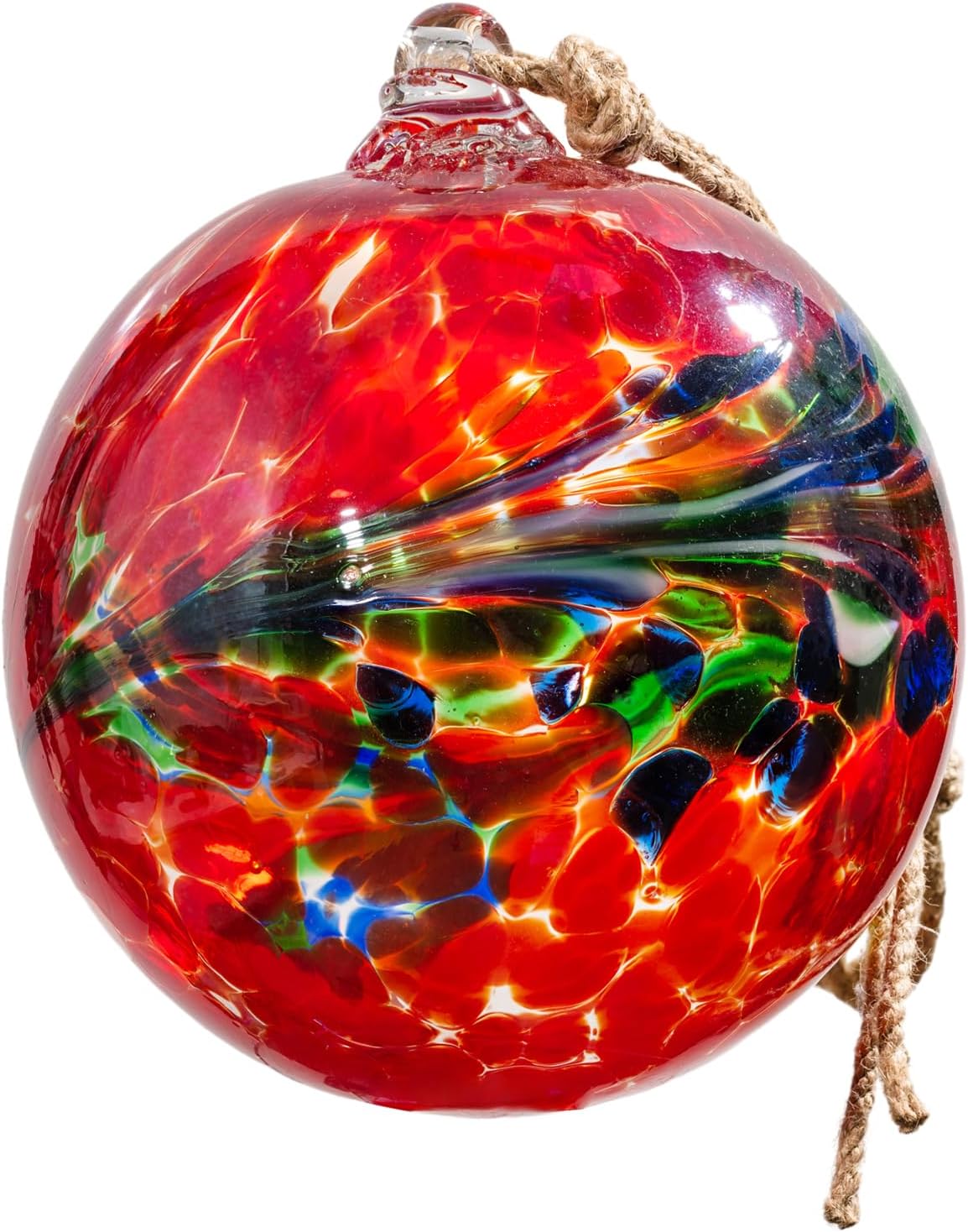 Amazon.com: Artisan Crafts and Design 6-Inch Solar Hanging Glass Gazing ...